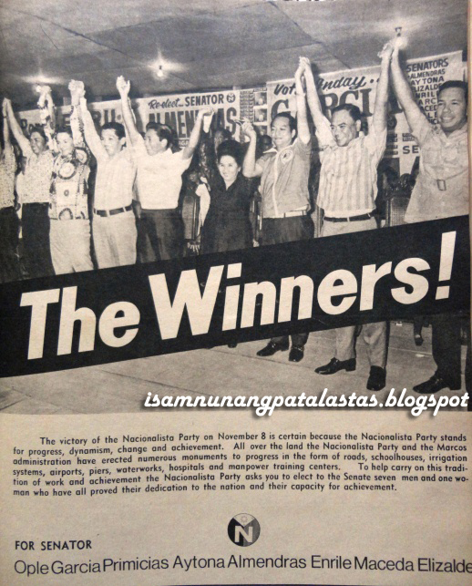 ISA MUNANG PATALASTAS: 58. Forward the Filipino! POLITICAL ADS OF ...