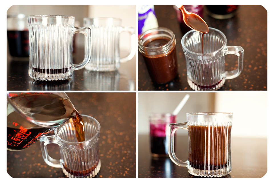 Hot Blueberry Mocha - Sprinkled with Flour