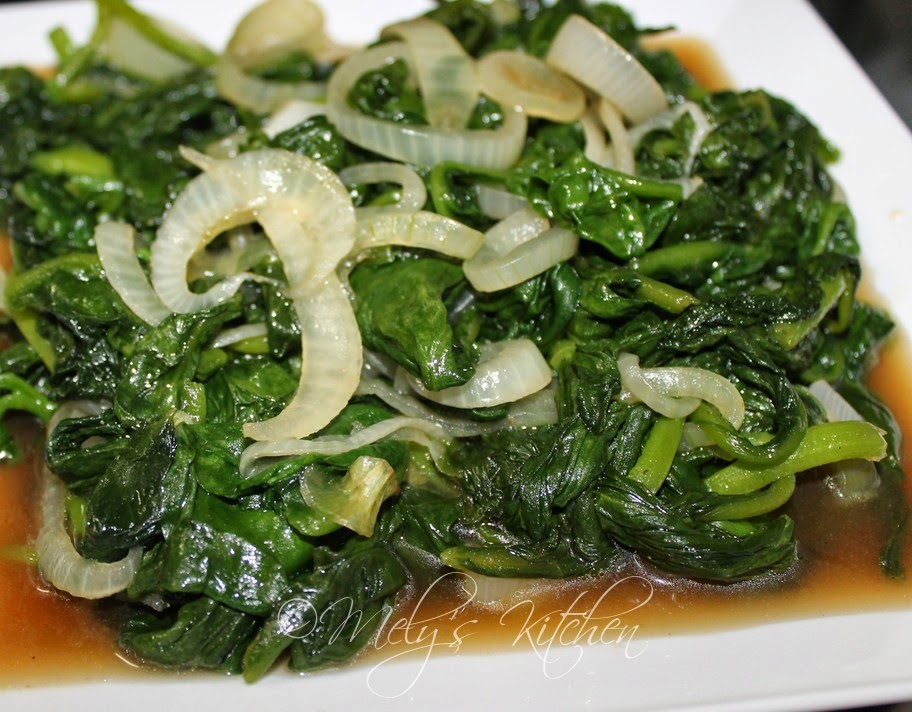 Mely's kitchen: Ginisang Alugbati ( Sauted Malabar Nightshade)