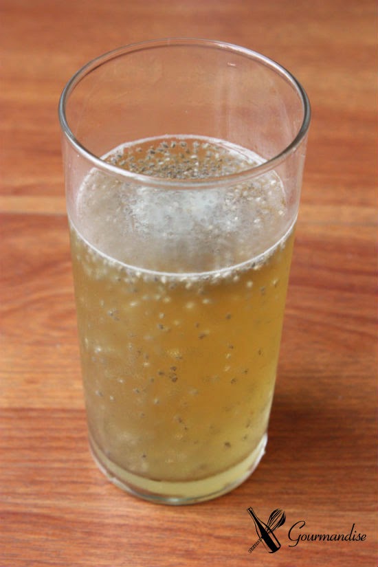 Chia fresca com kombucha