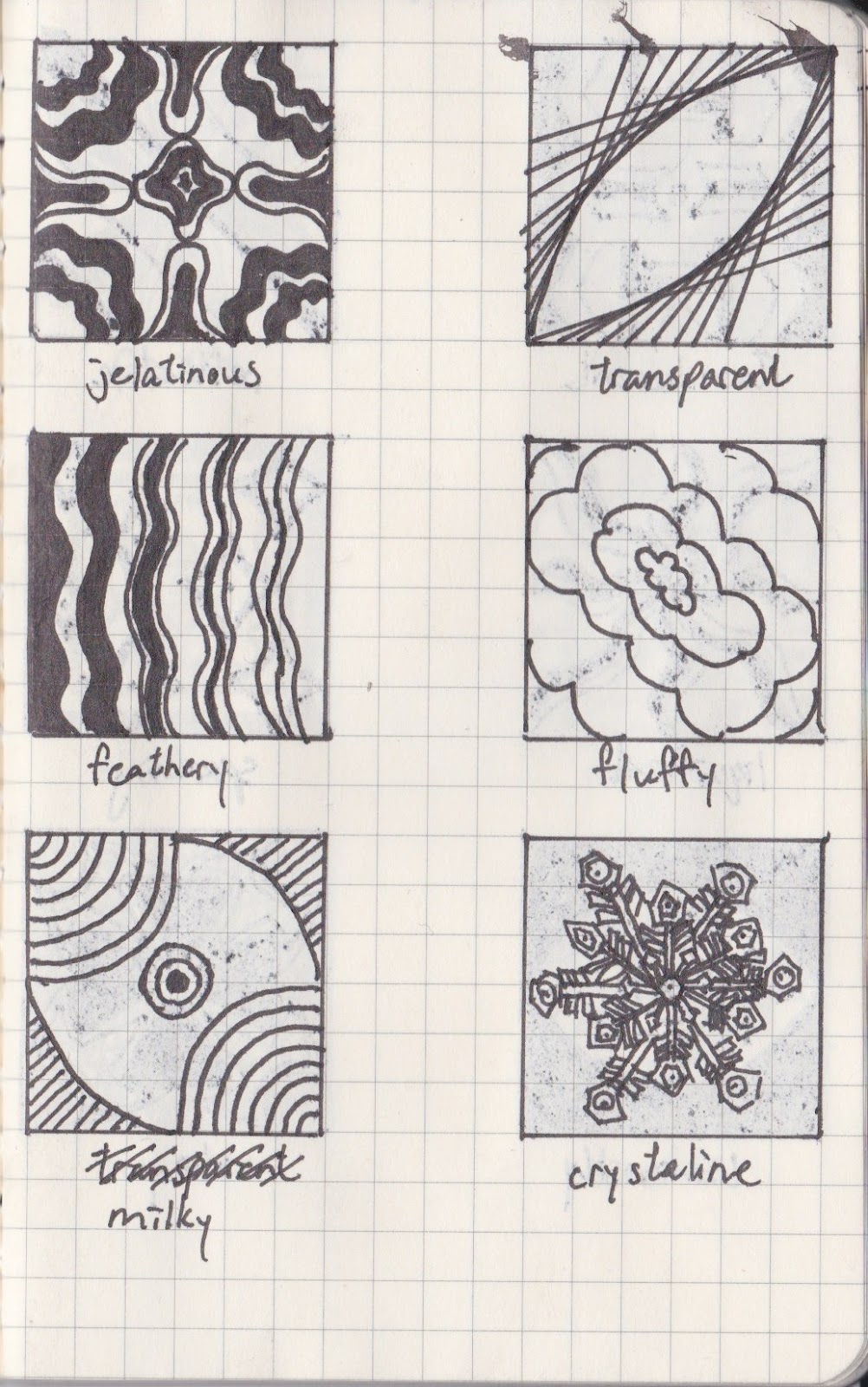 Jeff's ARCH: 36 texture drawings