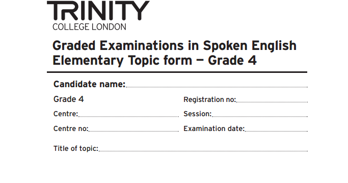 Leslie's corner: Trinity Grade 4