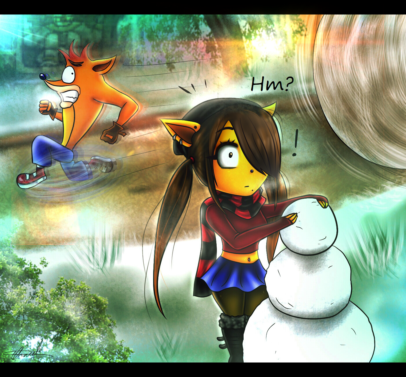 Crash Bandicoot and Ara Bandicoot