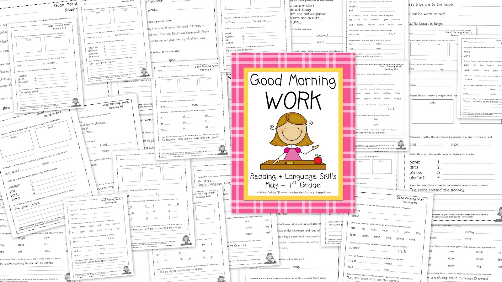 GOOD MORNING WORK {READING} + MOMMIES + FREE STUFF - Teacher Idea Factory