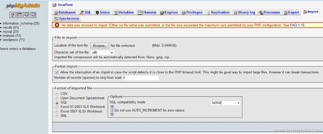 How To Increase The Size Of Database Import File In Phpmyadmin how-to-increase-the-size-of-database-import-file-in-phpmyadmin
