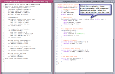 Orange Coast Database Associates: Java constructor