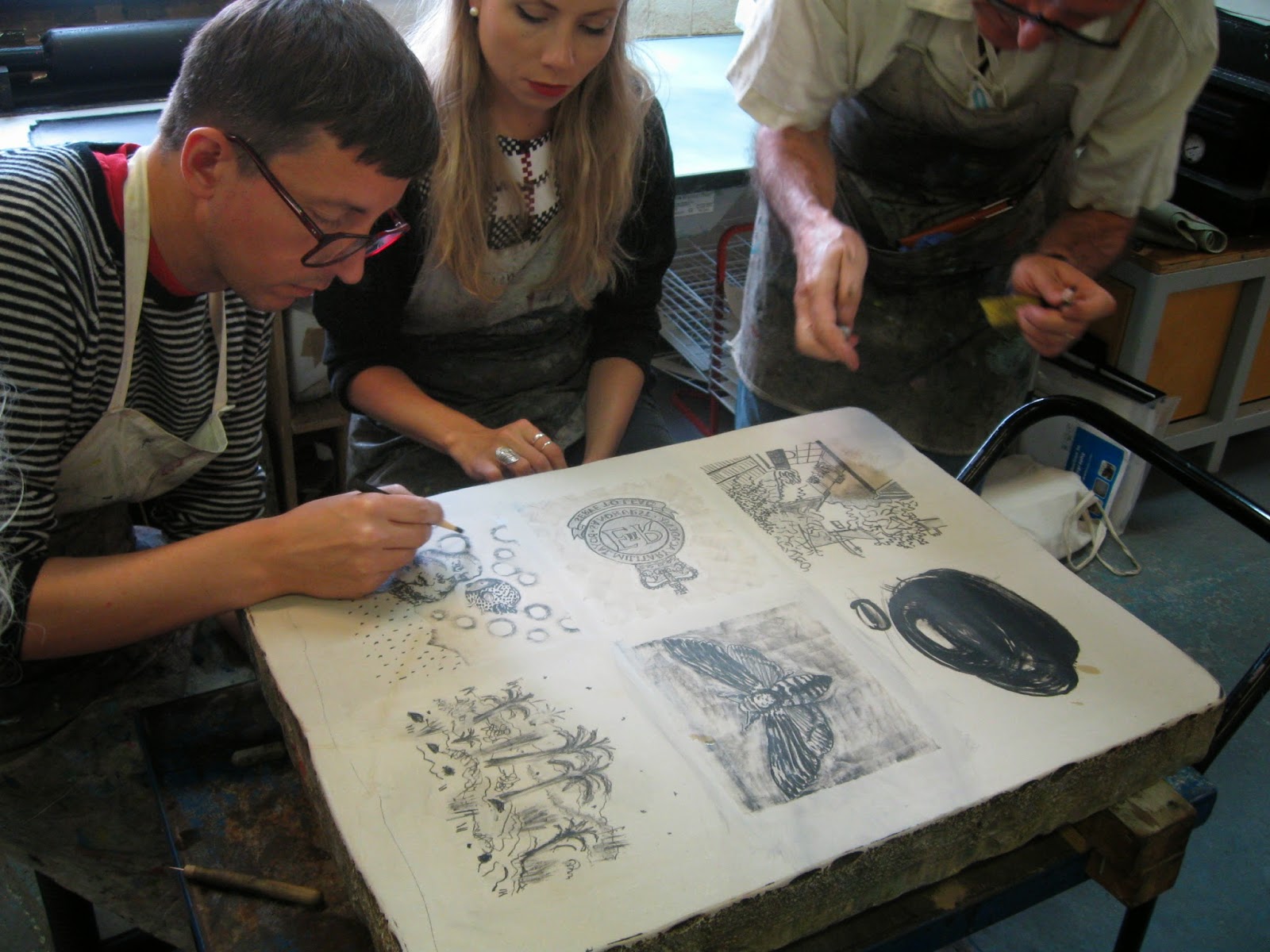 kath the artist: Stone Lithography at londonprintstudio