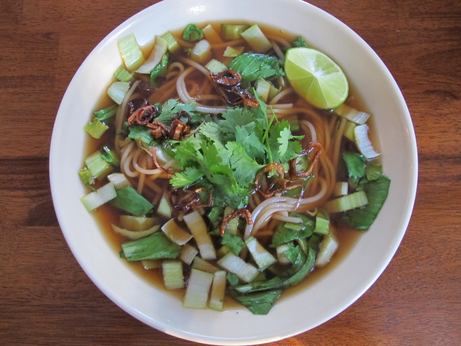 Kitchen Sink Diaries: Lazy Pho with Bok Choy