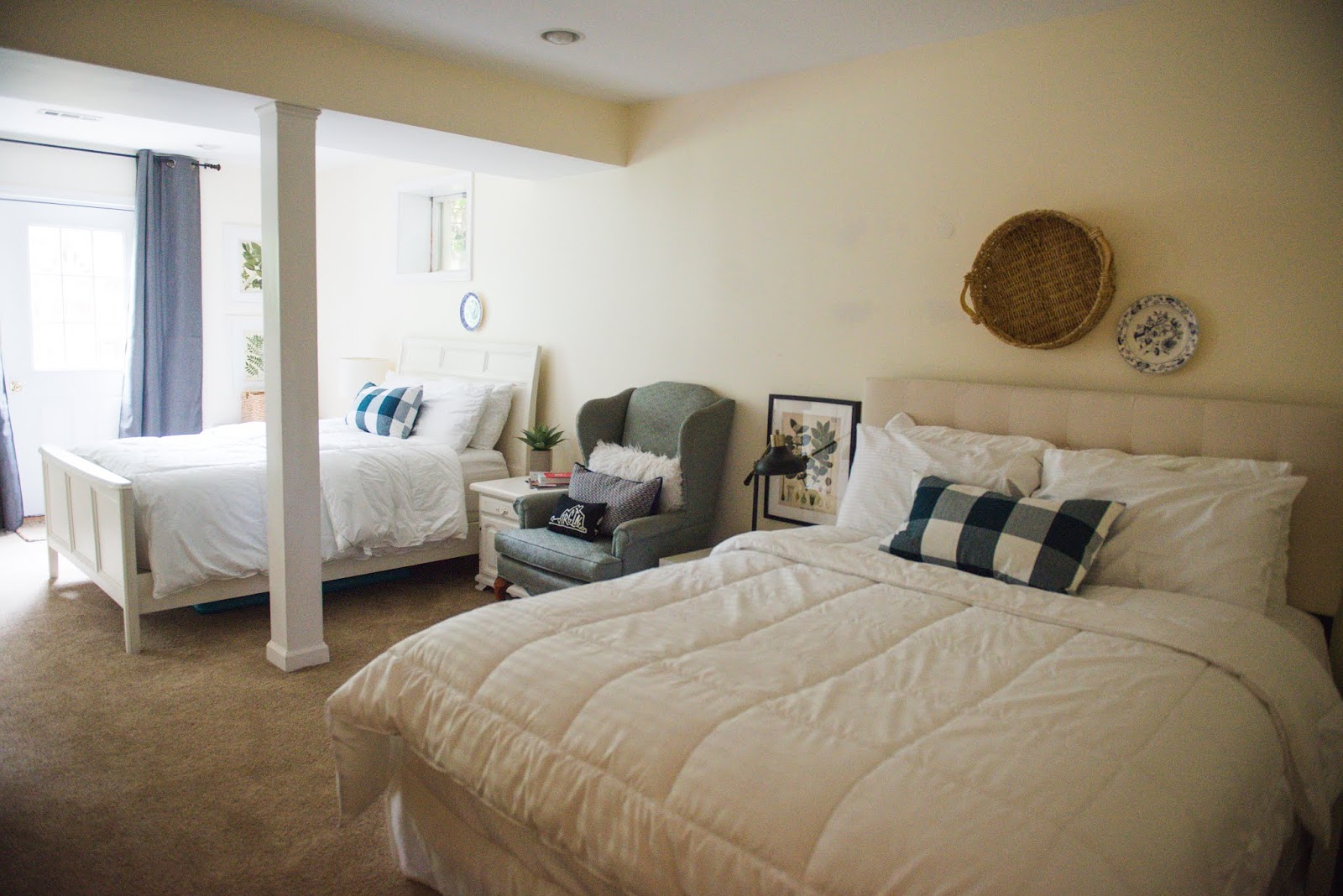 Domestic Fashionista: Updated Basement Guestroom Tour