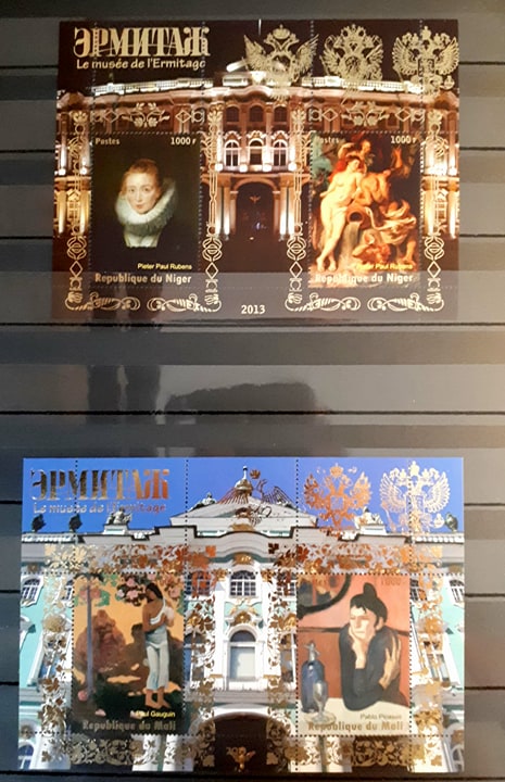 Stamps and albums for sale: Hermitage paintings stamps