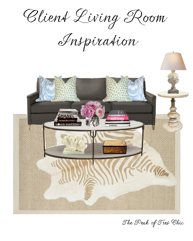 The Peak of Très Chic: Elusive Paint Color + Elegant Eclectic Living Room