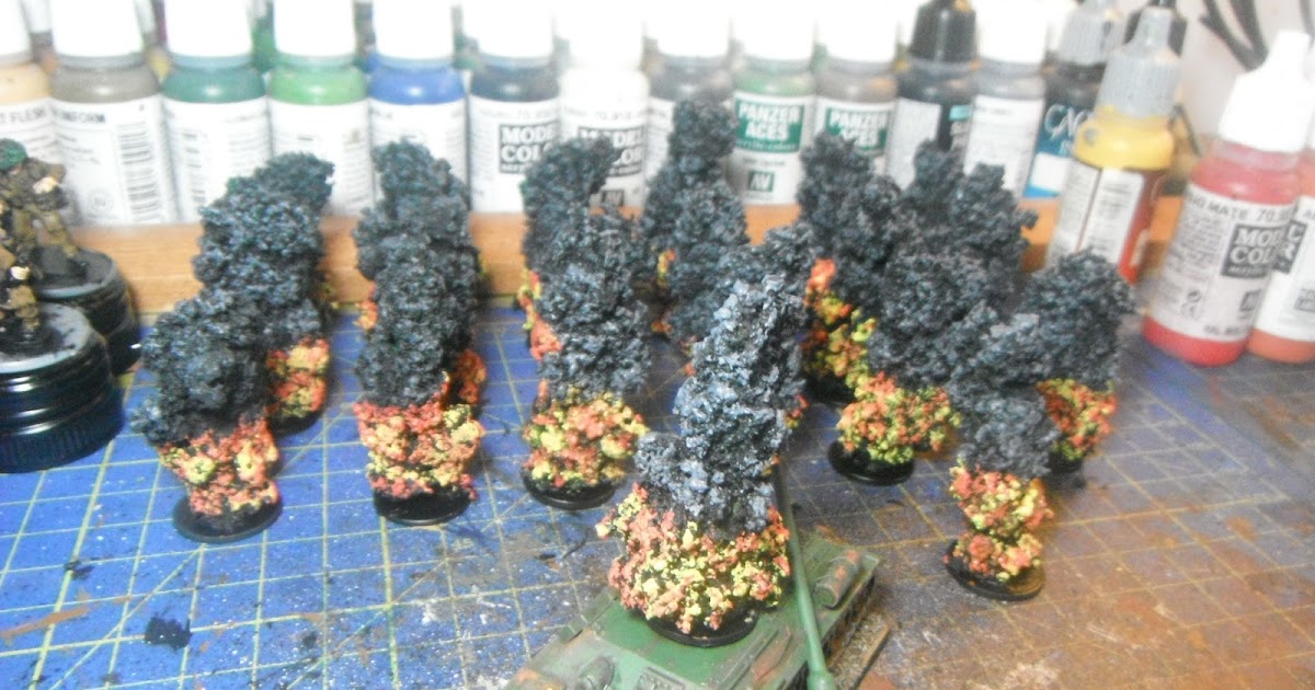 Simple explosion markers for Flames of War.
