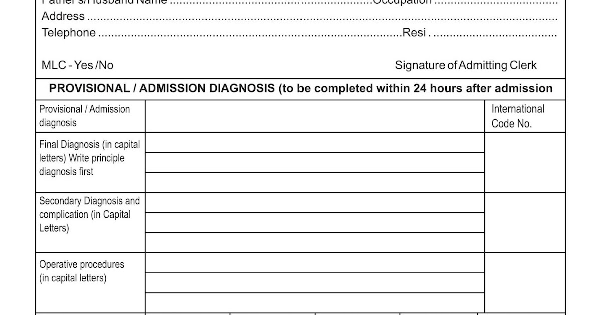 Health Adms Solutions: Eye Hospital- Admission Record