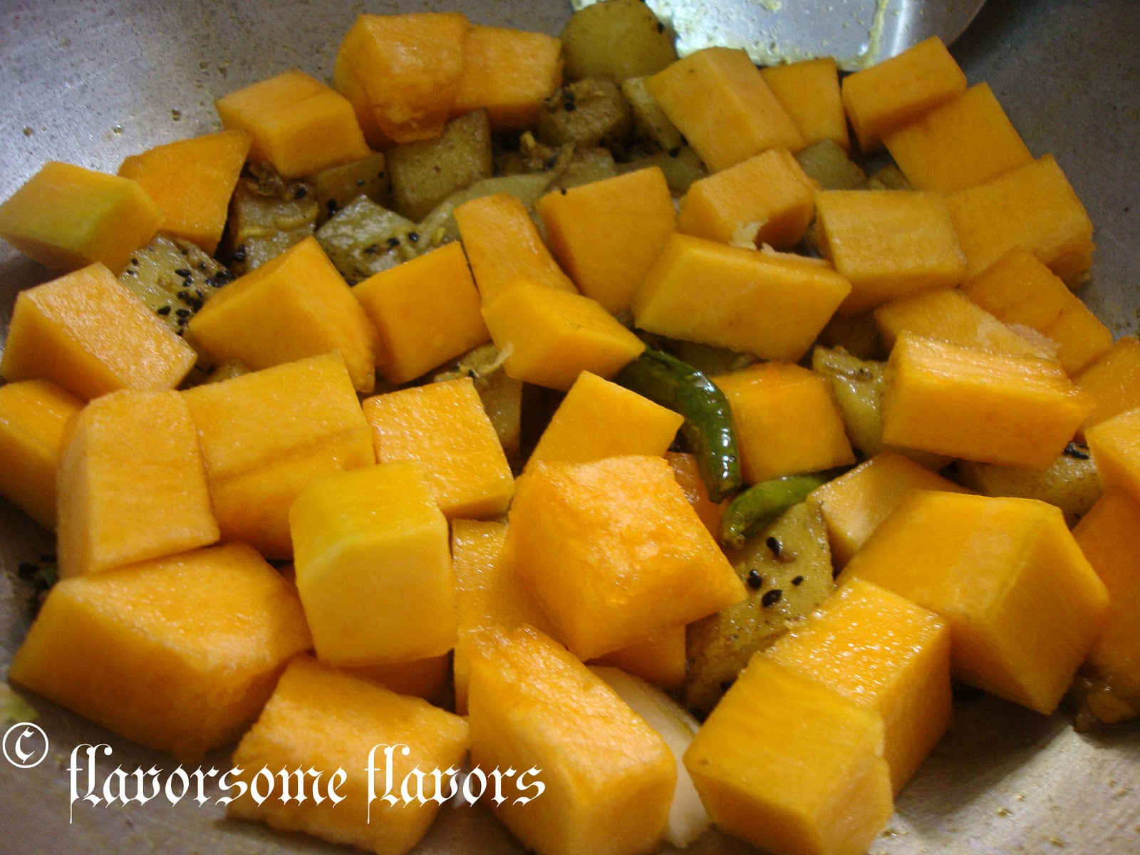 Flavorsome Flavors: Kumro-r Chokka – Indian Pumpkin Curry with Potatoes ...