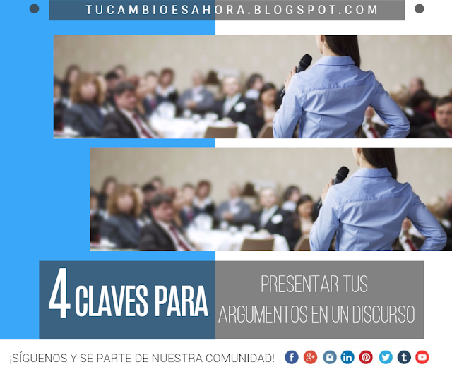 4 Claves para presentar tus argumentos en un discurso | Tu Cambio Es Ahora