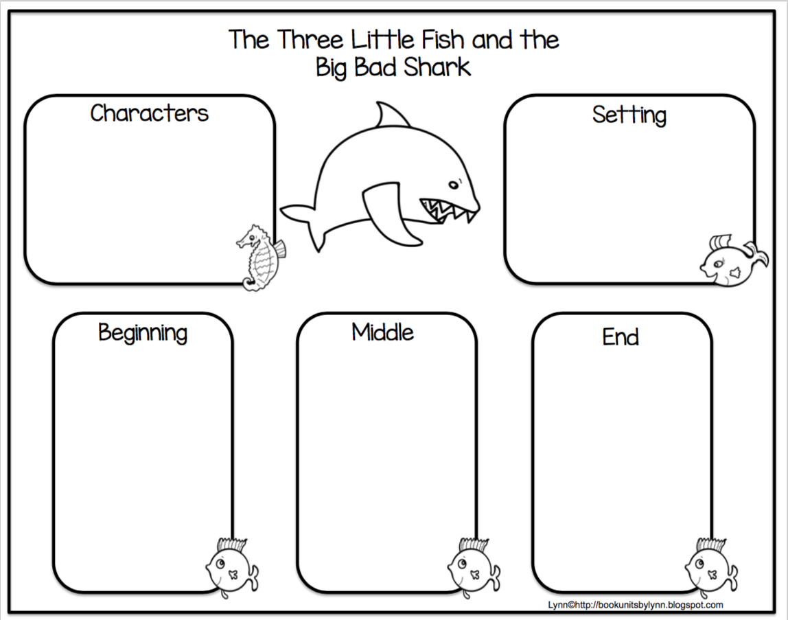 THE THREE LITTLE FISH AND THE BIG BAD SHARK ~ Book Units by Lynn