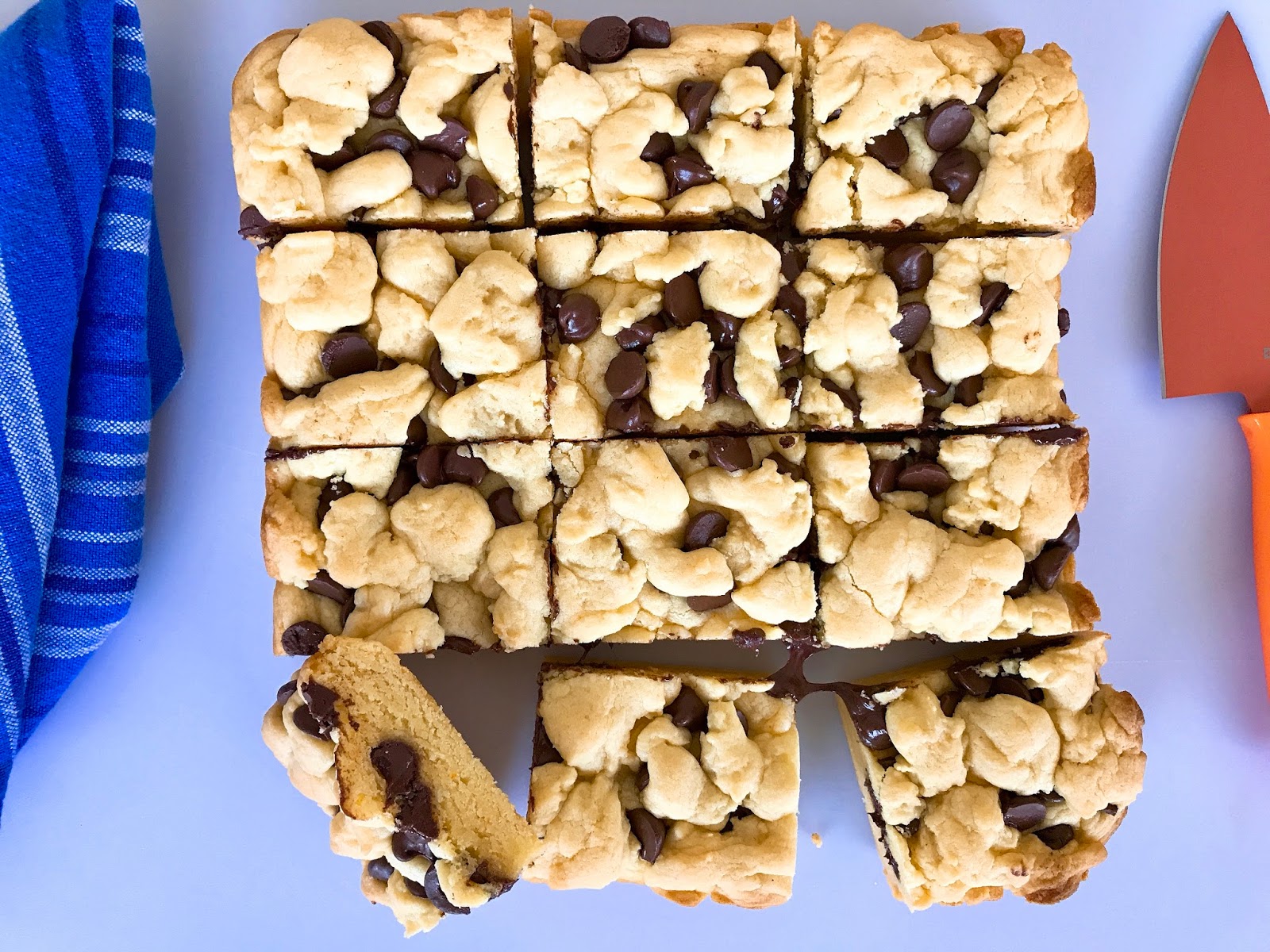 Chocolate Chip (Yellow Cake) Bars!