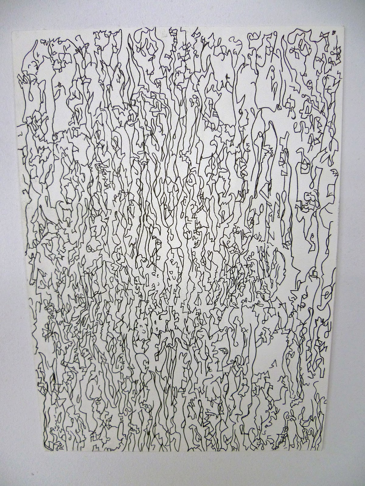 JAMES ALEXANDER MITCHELL : Tree Bark Line Drawing