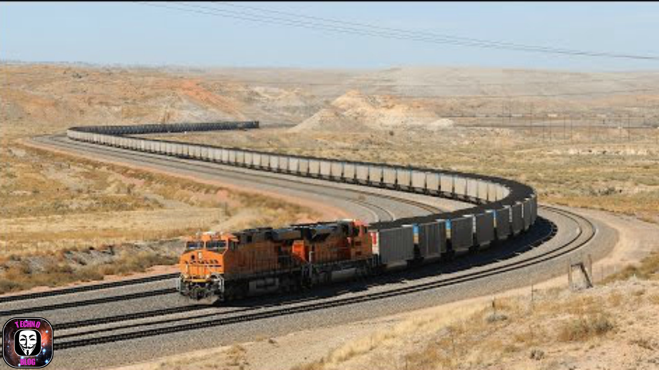 World Longest Trains with 150 Containers FHD! - Gaul-Techo