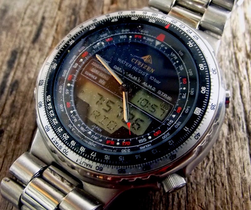 JAM - VINTAGE: CITIZEN WINGMAN QUARTZ ANALOG - DIGITAL Reff .C 080 ...