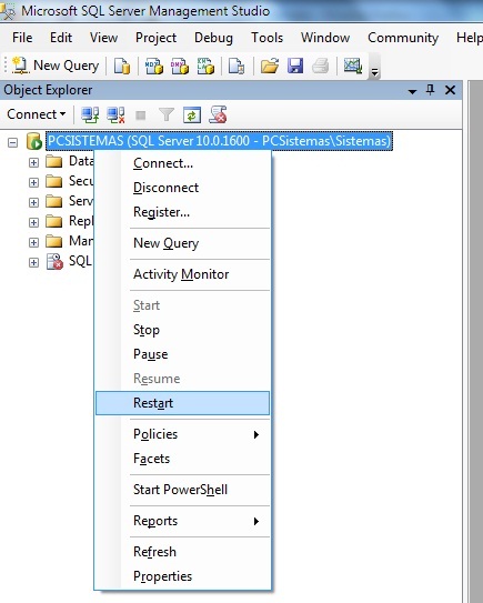 Técnicas en la realidad: CAMBIAR LA CONTRASEÑA DE sa EN SQL SERVER 2008