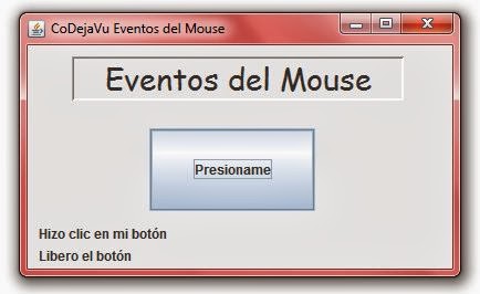 CoDejaVu: Ejemplo eventos del mouse en Java