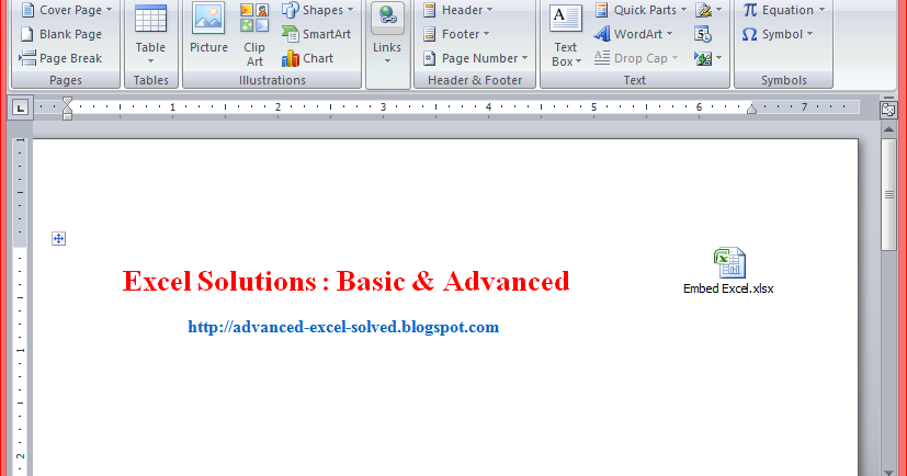 Insert or Embed Excel File In Word, Excel Or PowerPoint Presentation ...