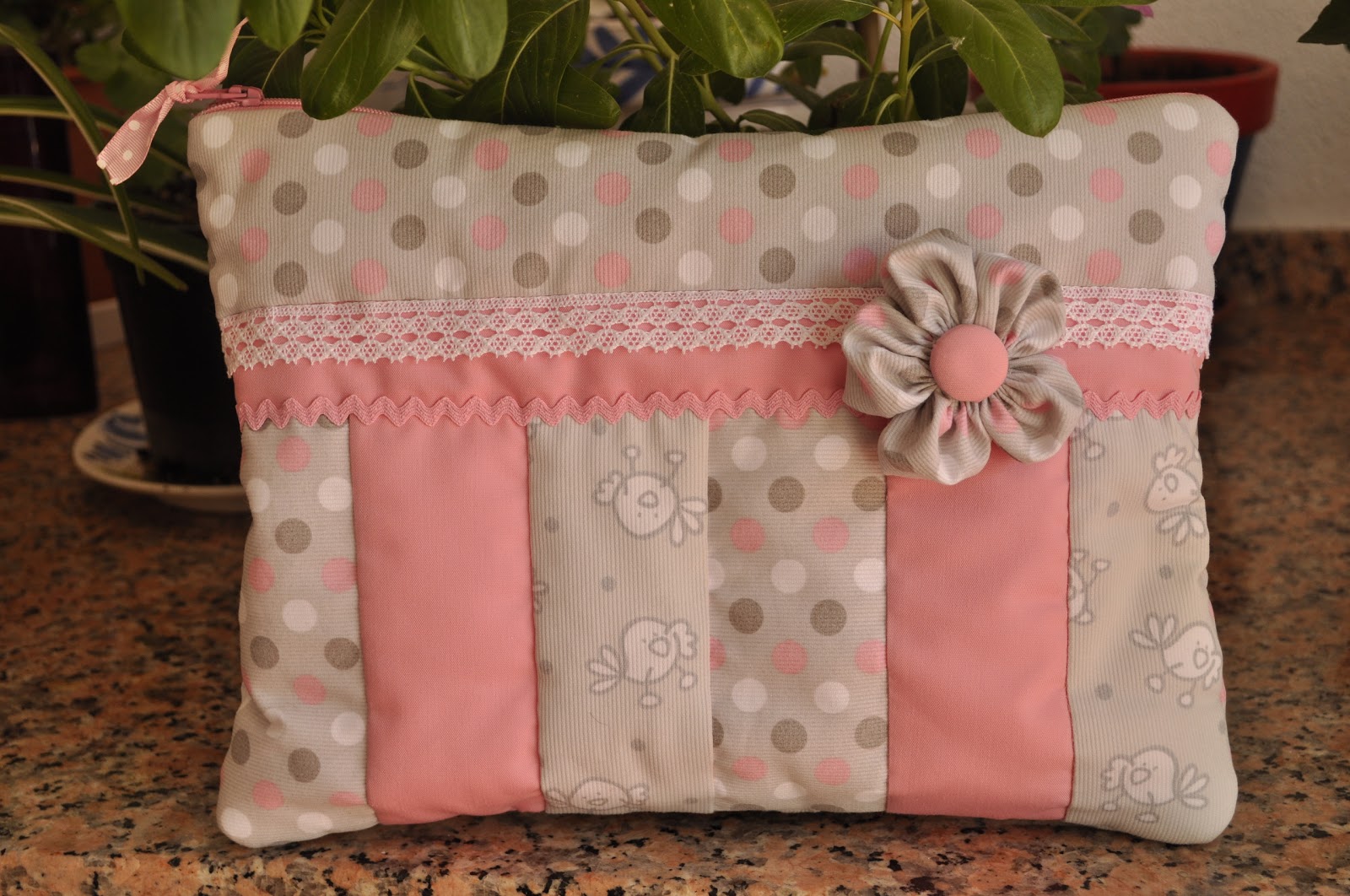 Olas de papel: Neceser de Patchwork