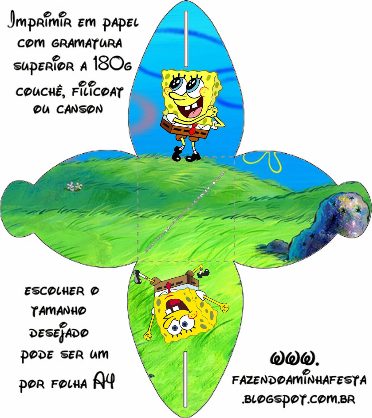 SpongeBob SquarePants: Free Printable Boxes. - Oh My Fiesta! in english