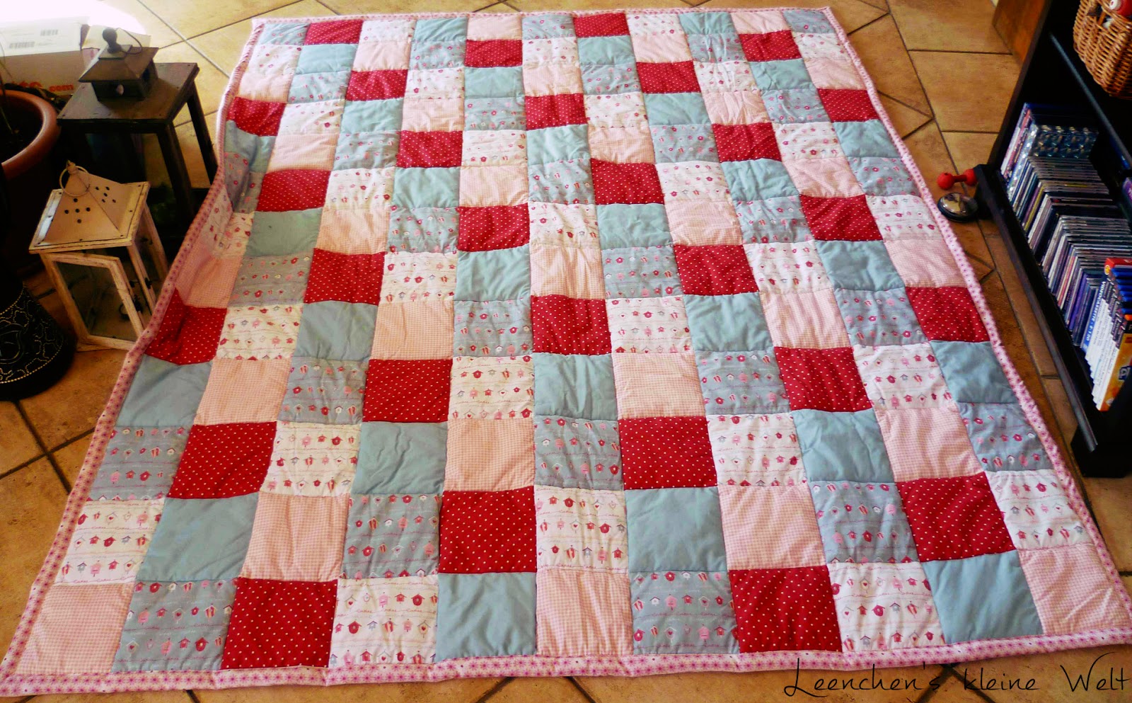 Meine erste Patchworkdecke ist fertig!