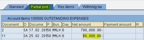 SAP - FICO MODULE LEARNING: Outgoing Payment using Partial Clearing Method