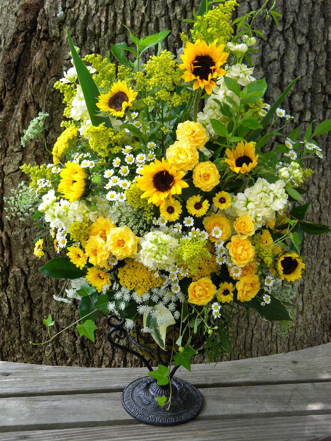 Wedding Flowers from Springwell: Sunflowers for Katie and David's Wedding