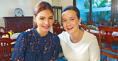 Lovi Poe with Grace Poe
