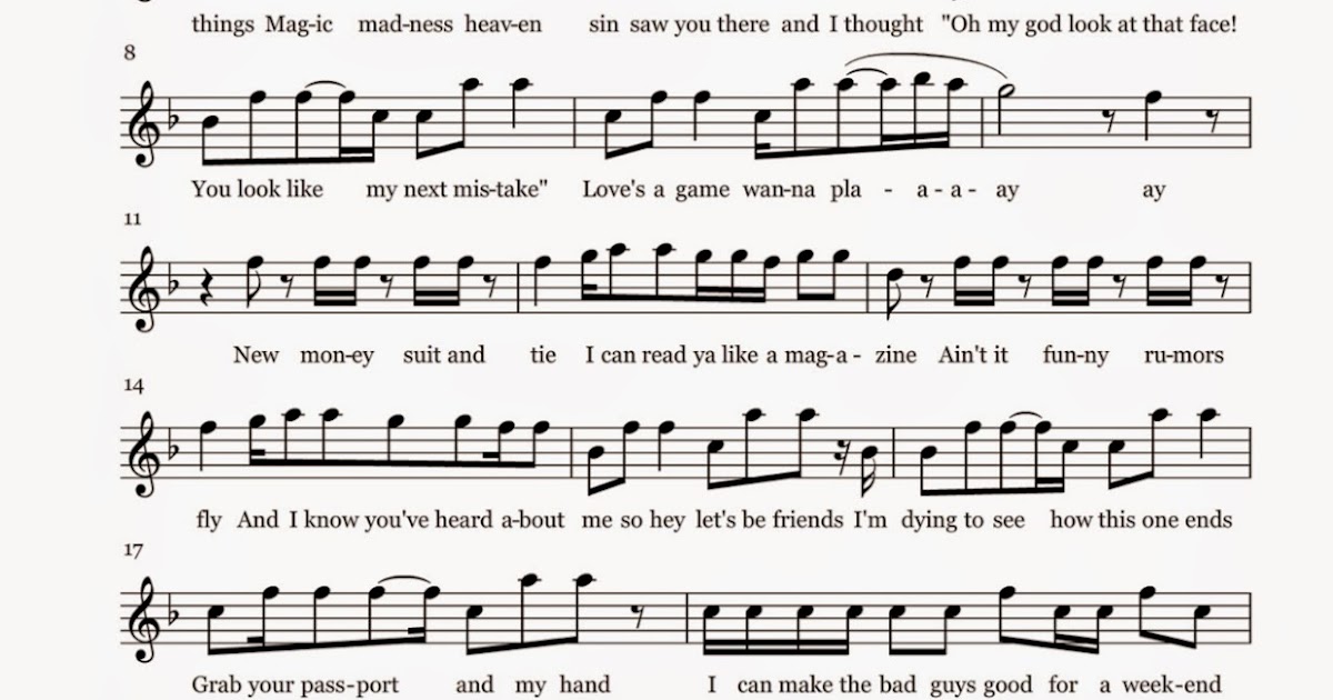 Flute Sheet Music: Blank Space - Sheet Music