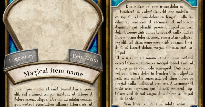 Ranarh's Art Blog: Magic Items Card Template
