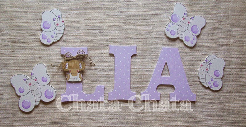 Chata-chata. Decoración infantil: LETRAS Y COMPLEMENTOS PARA LIA