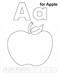 Letter Aa printable coloring pages | Kids coloring pages