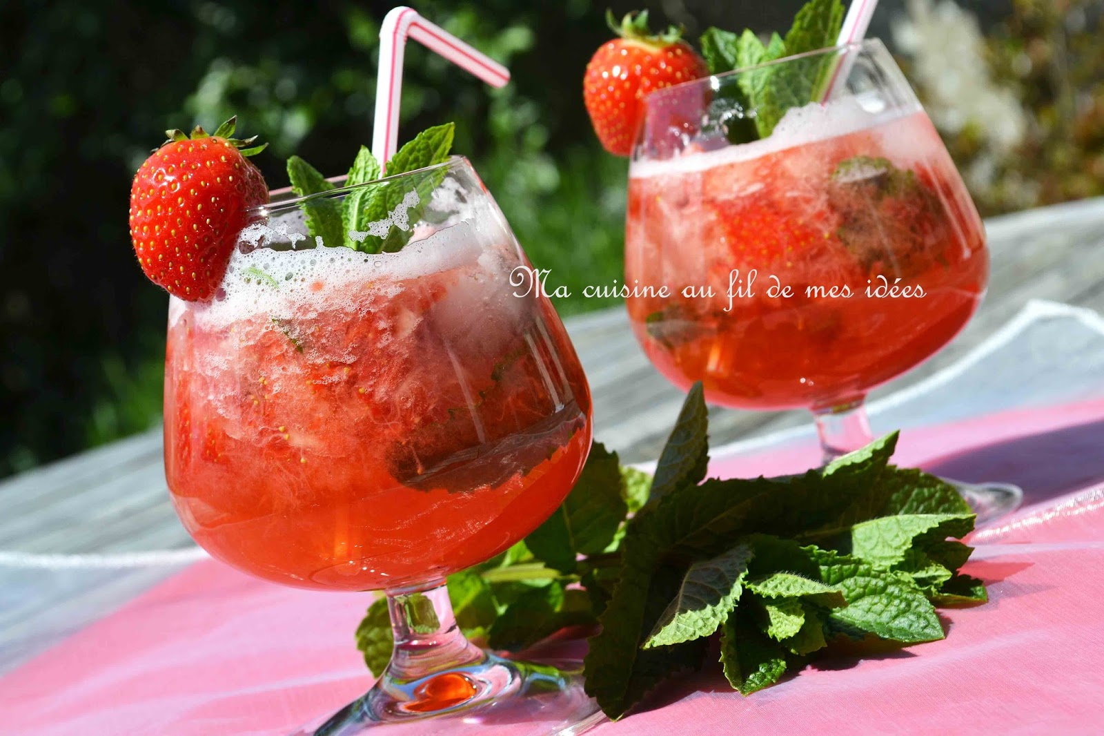 Ma cuisine au fil de mes idées...: Cocktail vodka-tonic à la fraise et ...