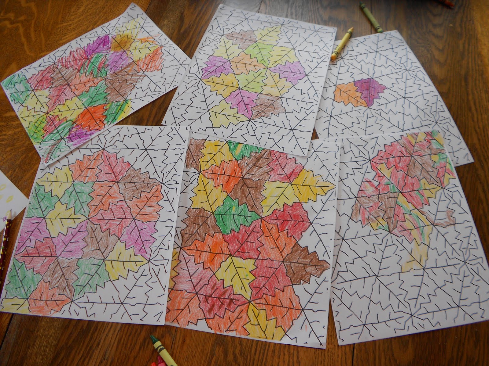 Almost Unschoolers: Fall Leaf Tessellation