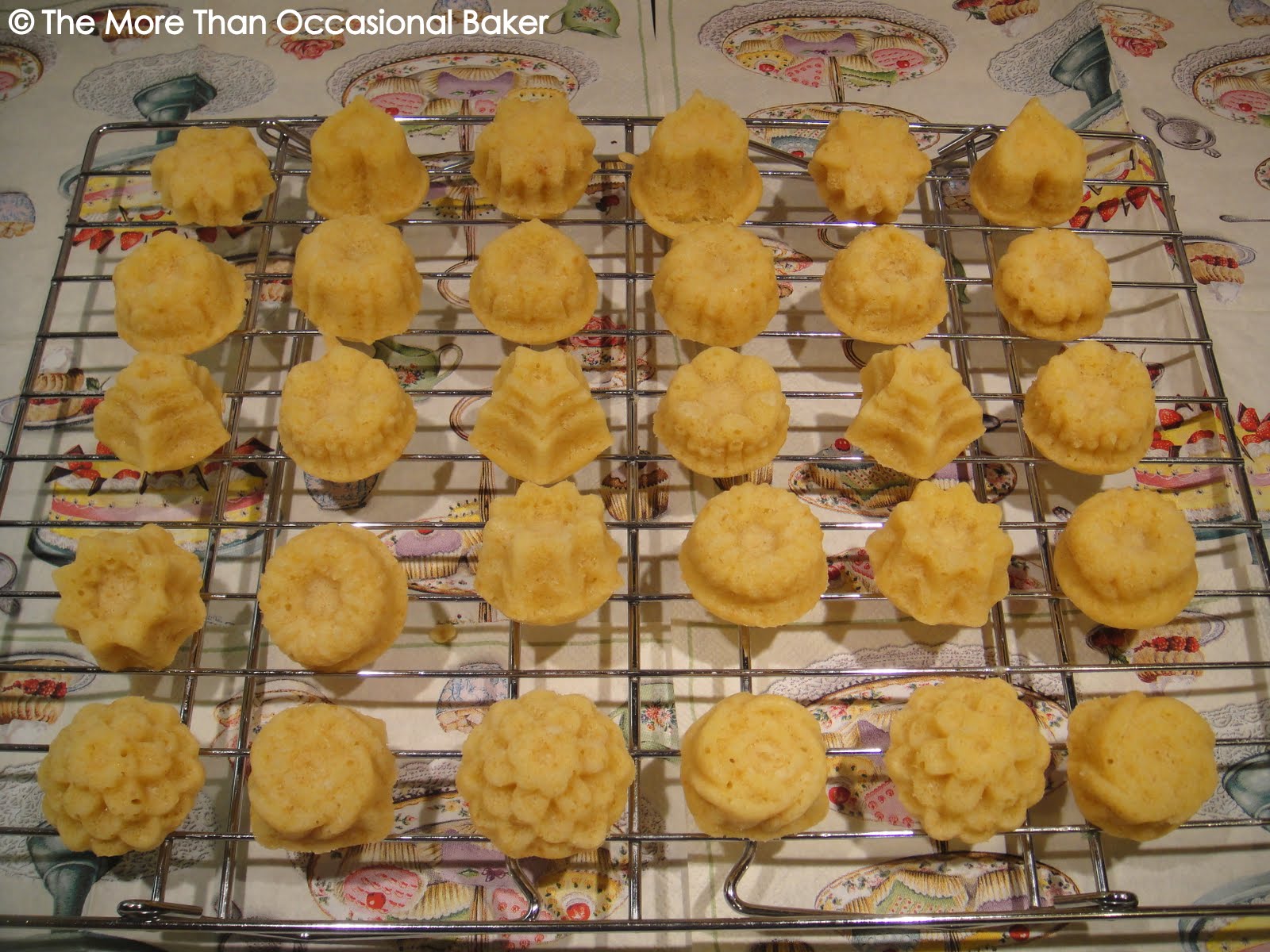 The more than occasional baker: Vanilla and Chocolate Mini Tea Cakes