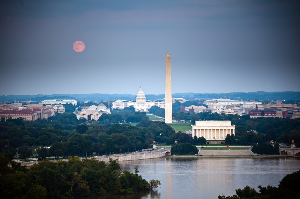 Bob Updegrove: Full Moon Over Washington DC