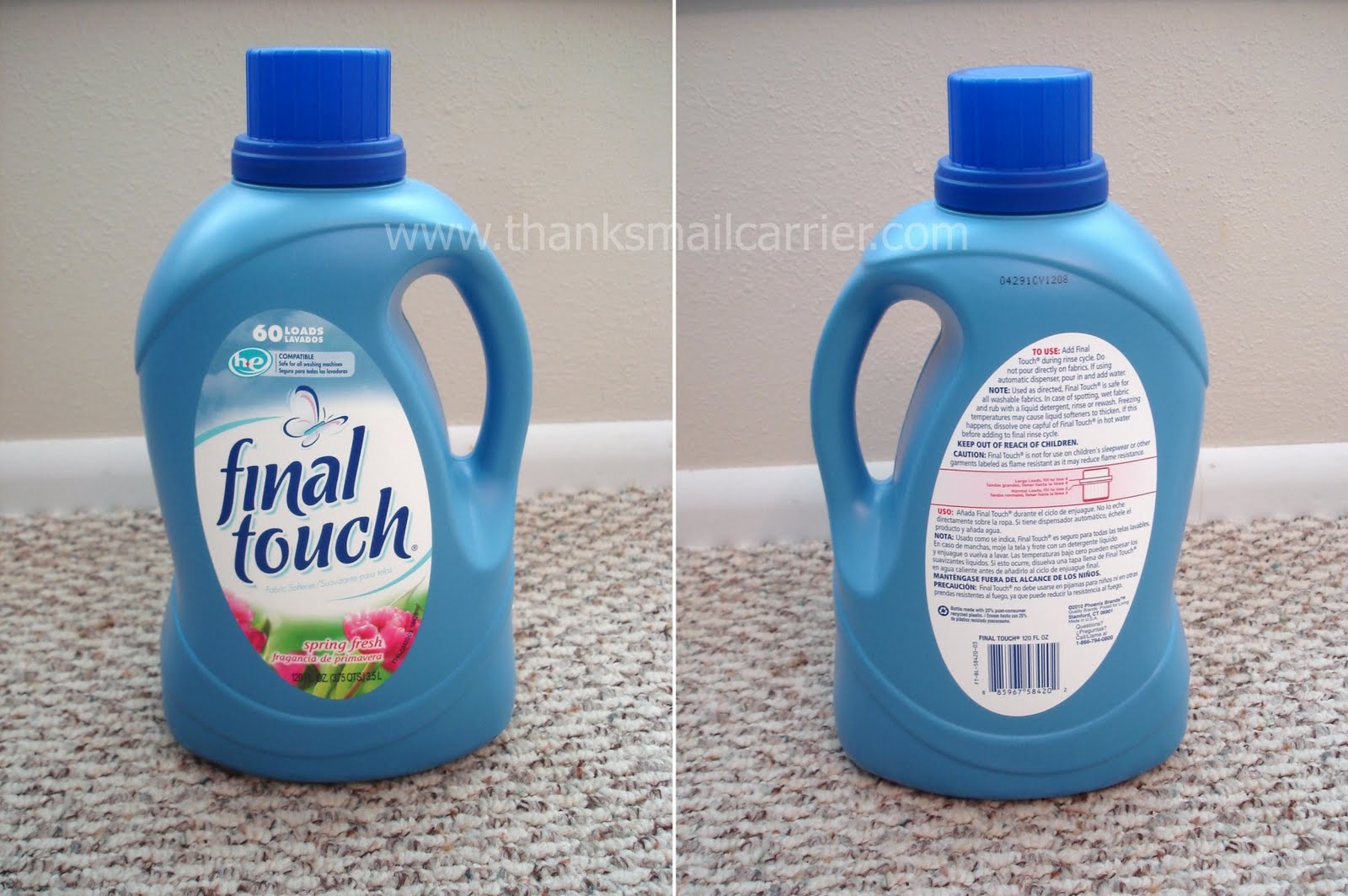 Thanks, Mail Carrier | Final Touch Fabric Softener from CleanItSupply ...