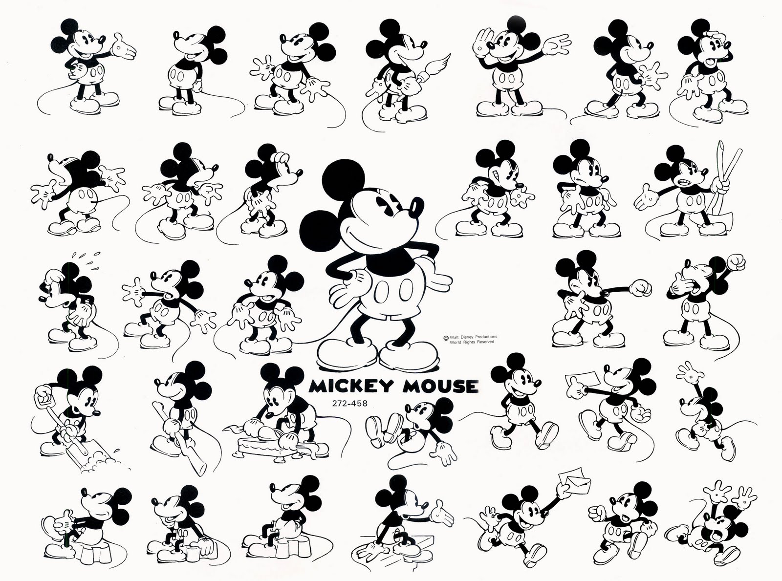 Floyd Gottfredson model sheet | Disney concept art, Disney sketches ...