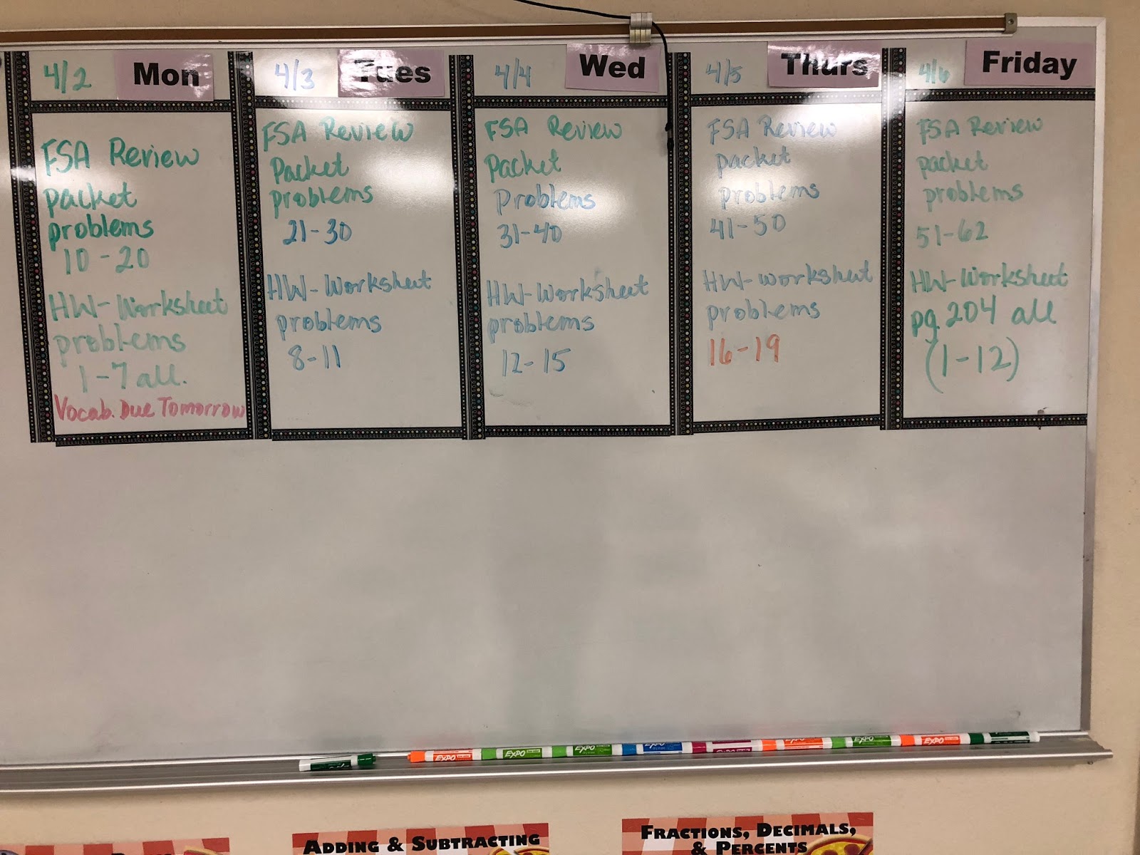 Mrs. Negron 6th Grade Math Class: Agenda for the week of 4/2 - 4/6/2018