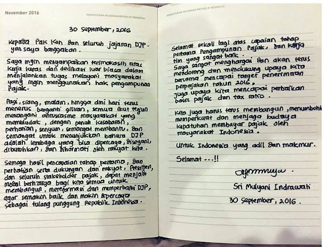 SURAT TERIMA KASIH DARI BU SRI MULYANI | SAHAM PEMENANG SURAT TERIMA KASIH DARI BU SRI MULYANI | SAHAM PEMENANG
