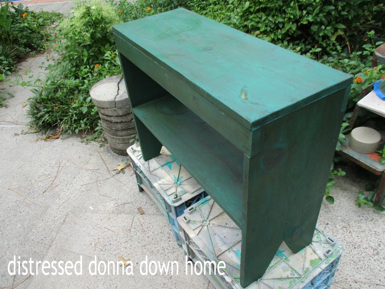 Distressed Donna Down Home: A Green Bench