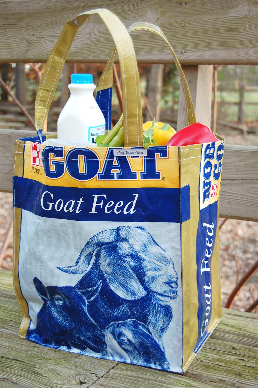 New Goat Feed Grocery Bag In My Etsy Shop