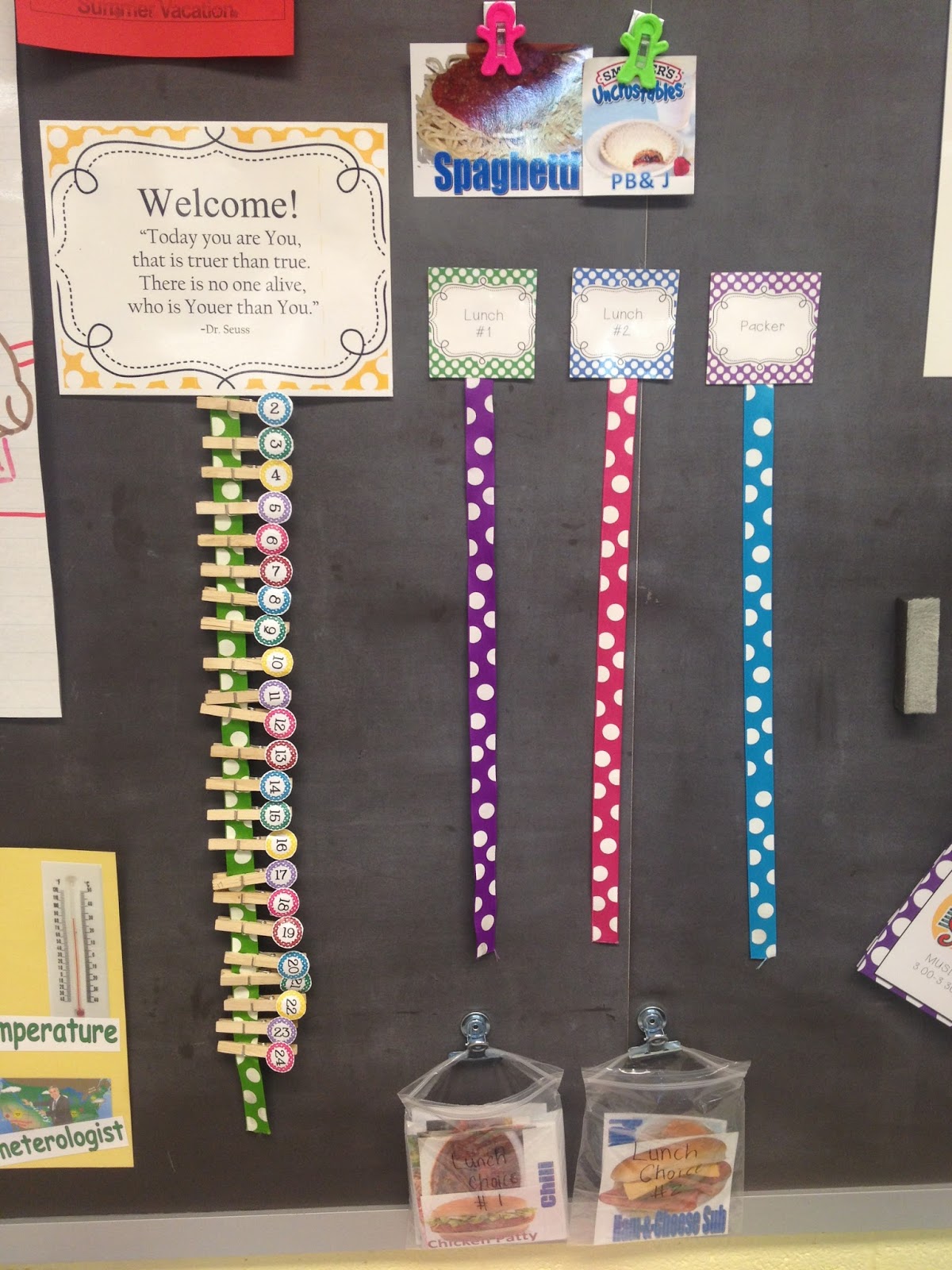 Fourth Grade Teacher Lady: Morning Lunch Choice & Attendance