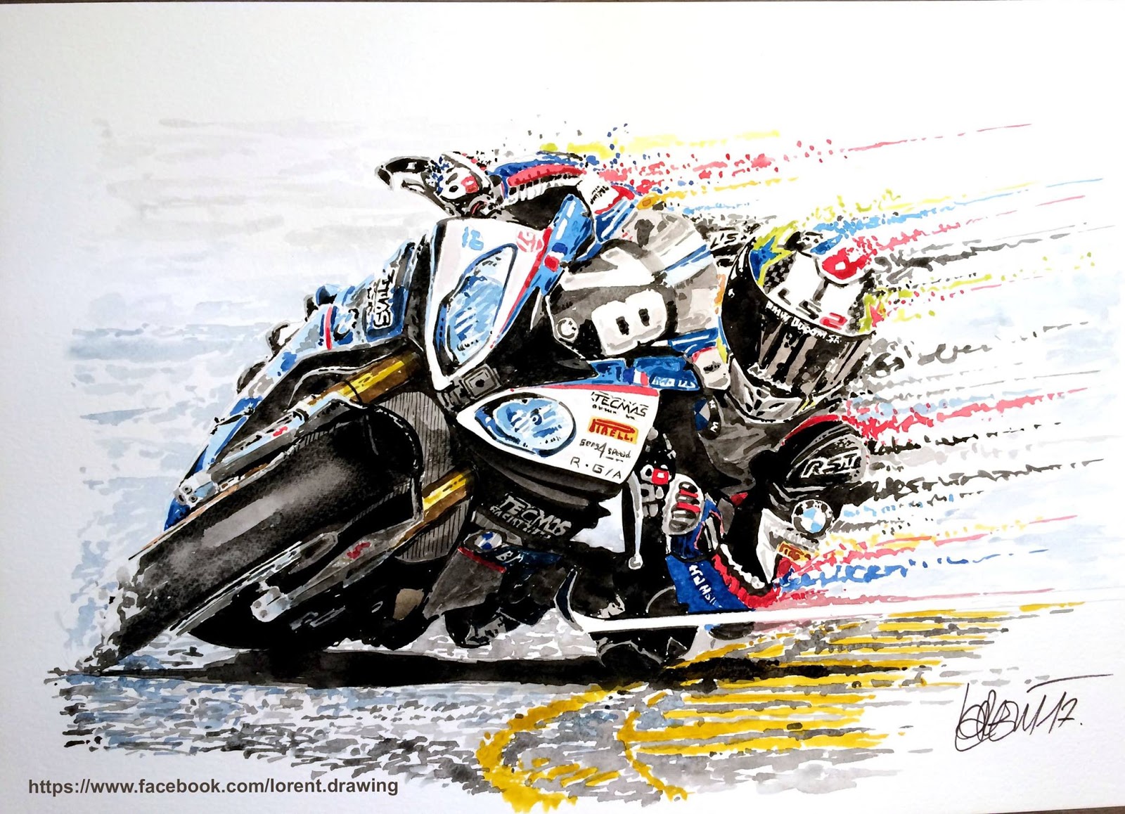 Racing Cafè: Motorcycle Art - Lorent Drawing