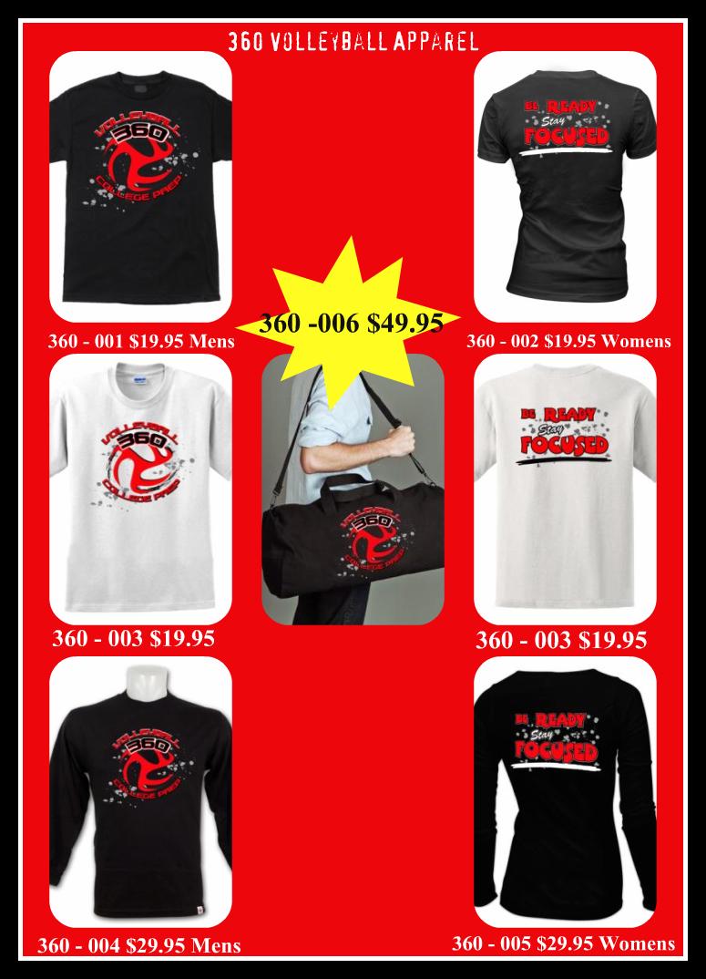 360 Volleyball Club: 360 Volleyball Apparel